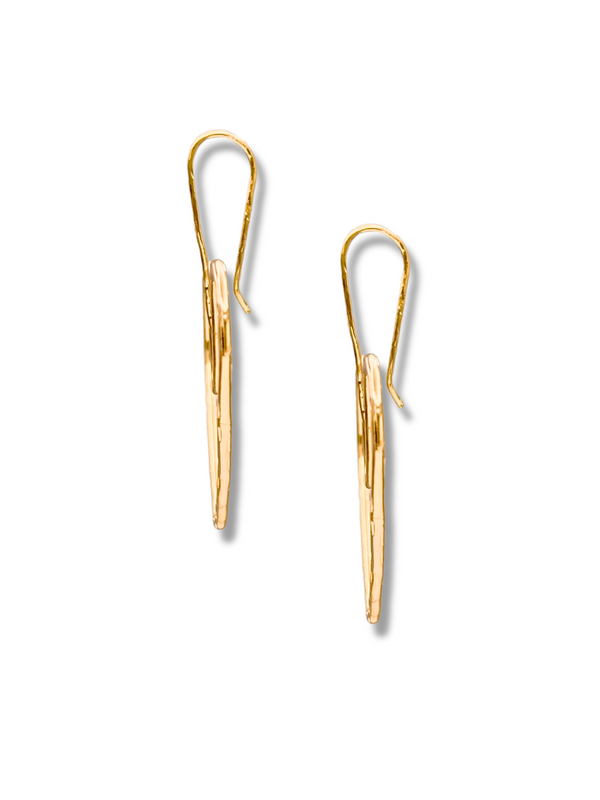 Gold Fluttering Heart Hook Earrings - JAREDJAMIN