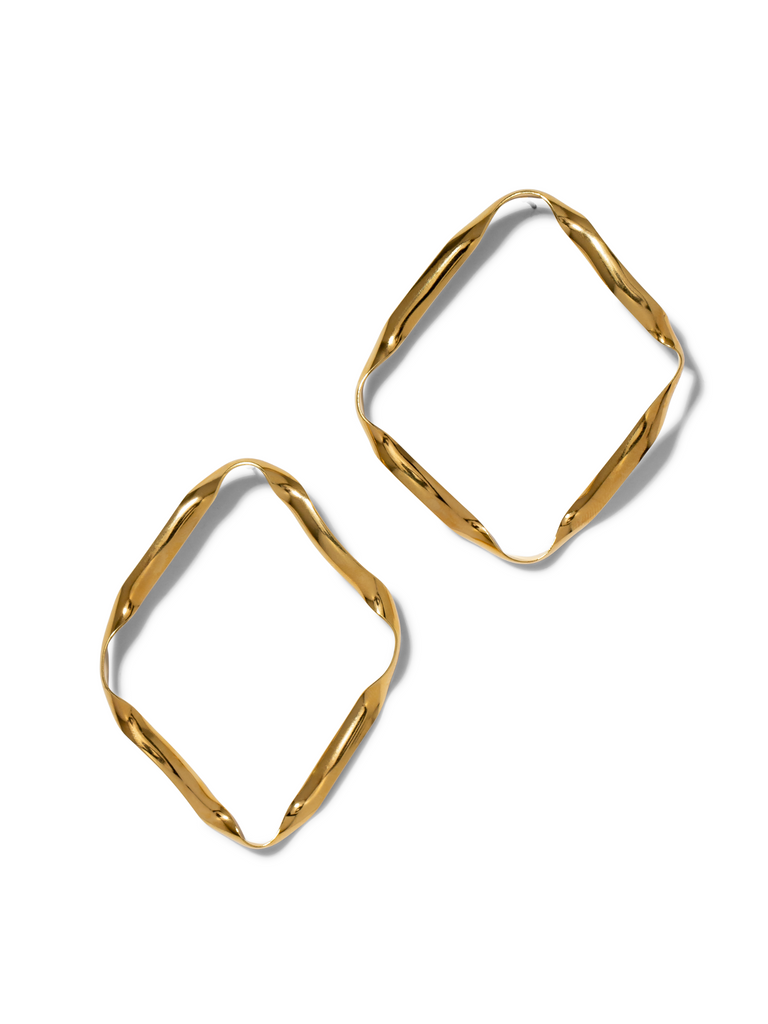 Gold Textured Tear Earrings JAREDJAMIN